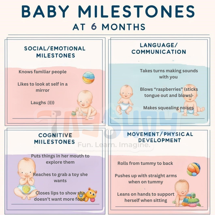 Baby Development Milestones - 6 months – MaJolies