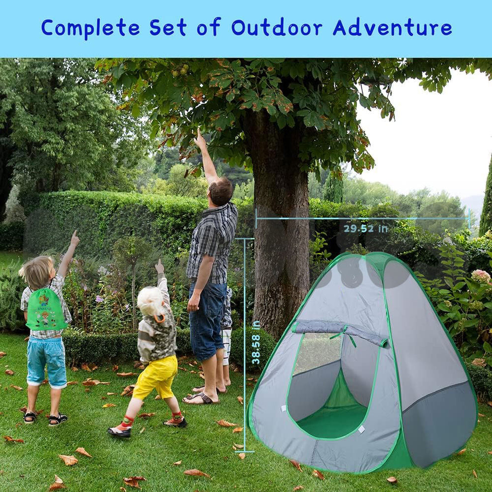 Kids Camping Tent Set – Children’s Camping Kit with Pop-Up Tent ...